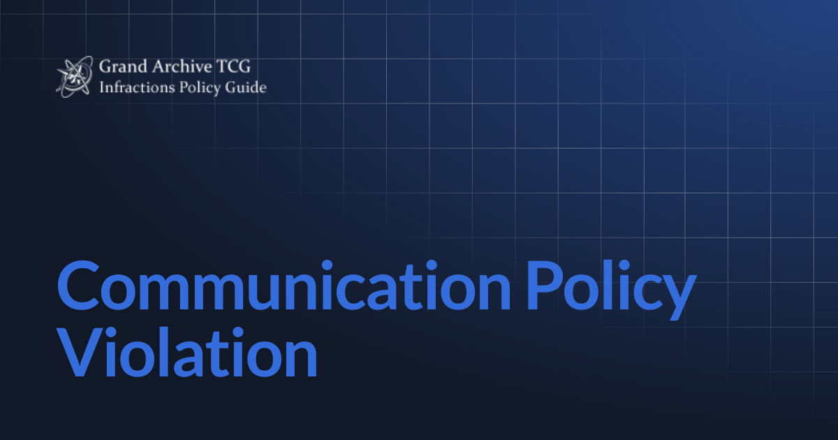 Communication Policy Violation | Infractions Policy Guide